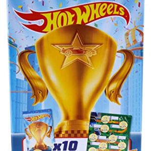 Hot Wheels Rewards Car Pack of 10 Individually Wrapped 1:64 Scale Die-Cast Vehicles in Opaque Bags with Gold Stickers, Rewards or Prizes for Kids 3 Years Old & Up