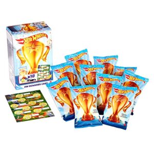 Hot Wheels Rewards Car Pack of 10 Individually Wrapped 1:64 Scale Die-Cast Vehicles in Opaque Bags with Gold Stickers, Rewards or Prizes for Kids 3 Years Old & Up