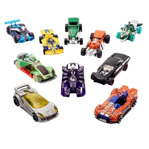 Hot Wheels Rewards Car Pack of 10 Individually Wrapped 1:64 Scale Die-Cast Vehicles in Opaque Bags with Gold Stickers, Rewards or Prizes for Kids 3 Years Old & Up