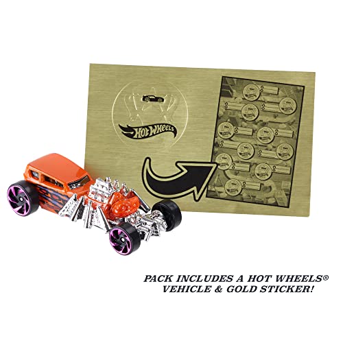 Hot Wheels Rewards Car Pack of 10 Individually Wrapped 1:64 Scale Die-Cast Vehicles in Opaque Bags with Gold Stickers, Rewards or Prizes for Kids 3 Years Old & Up