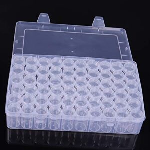 transparent storage box w/ 60 slots plastic beads storage container box multi storage jars diamond nail art accessory box diy art craft diamond painting box small parts beads jewelry organization case