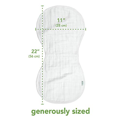 green sprouts Muslin Stay-Dry Teether Bibs & Burp Cloths Set Made from Organic Cotton (6Piece), Gray Koala