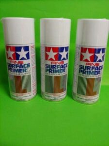 3 pack tamiya 87044 surface primer l white 180ml for plastic & metal