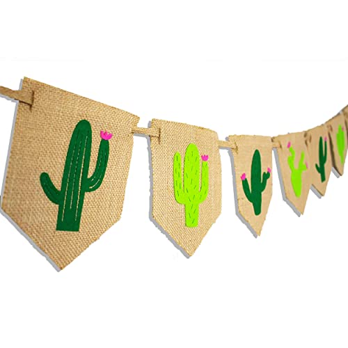 Cactus Party Supplies | Cactus Decor | Taco Party | Burlap Fiesta Party | Birthday Decorations | Cactus Wall décor | Cactus Banner | Nursery décor| Mexican Theme Banner | Fiesta Cactus Sombrero Salsa