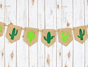 Cactus Party Supplies | Cactus Decor | Taco Party | Burlap Fiesta Party | Birthday Decorations | Cactus Wall décor | Cactus Banner | Nursery décor| Mexican Theme Banner | Fiesta Cactus Sombrero Salsa