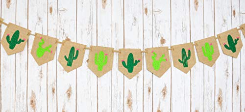 Cactus Party Supplies | Cactus Decor | Taco Party | Burlap Fiesta Party | Birthday Decorations | Cactus Wall décor | Cactus Banner | Nursery décor| Mexican Theme Banner | Fiesta Cactus Sombrero Salsa