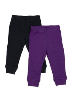 baby two pack baby legging navy & dark purple 6 month