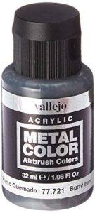 vallejo burnt iron metal color 32ml paint