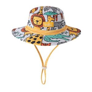 uv skinz upf 50+ baby boys swim hat – jungle jive – 6/12m