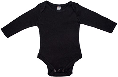 Earth Elements Baby Long Sleeve Bodysuit 6-12 Months Black