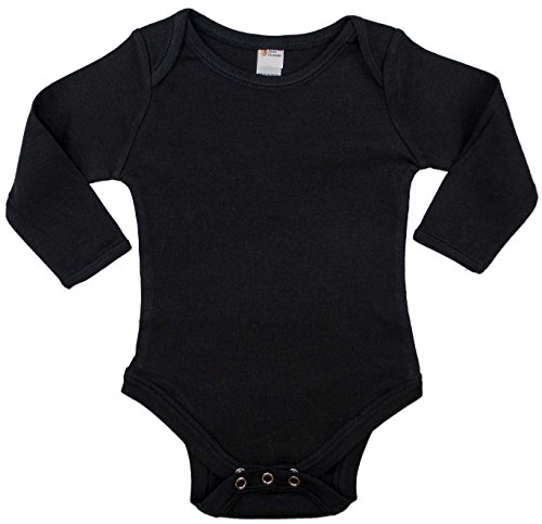 Earth Elements Baby Long Sleeve Bodysuit 6-12 Months Black