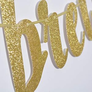 A Baby is Brewing Gold Glitter Banner Sign Garland for Baby Boy, Girl or Gender Reveal Baby Shower Party Decorations Supplies Cursive Bunting Photo Booth Props