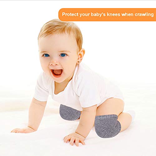 TORASO Baby Head Protector & Baby Knee Pads for Crawling,Infant Safety Helmet & Walking Baby Helmet，for Age 6-36 Months, Gray Zoo(A)