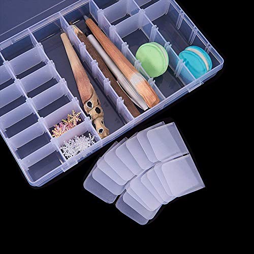 Onwon 100 Pieces Embroidery Thread Cards Cross Stitch Floss Bobbins and 36 Grids Plastic Storage Box Transparent Container for Thread Organizer Holder Earrings, Jewelry Making Tool, Beads