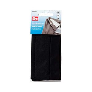 prym security pocket 20 x 14 cm black + zip