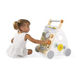 Janod Sweet Cocoon Wooden Multi-Activity Baby Walker - Ages 12 Months+ - J04410