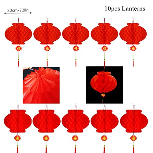 KYMY 2023 Chinese New Year Couplet Set,30pcs Spring Festival Chinese New Year Couplets Set,新年对联,春节对联,兔年对联,Rabbit Year Decorations Set with Duilian/Chunlian Paper,Red Envelopes,Fu Character,Lanterns