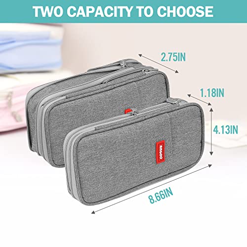 Large Pencil Case Pencil Pouch Can Expand Pencil Bag Big Capacity Pencil Bag Large Storage Pouch Pencil Case Aesthetic Pencil Cases for Adults Cute Pencil Pouch (grey) (kl2)