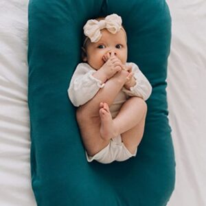 Max&So Baby Lounger Cover for Newborn - Infant Lounger Pillow Cover with Removable, Snug-Fitting Design - Ultra-Soft Cotton Cover for Newborn Lounger Pillow - Baby Nest Cover - Jade - Cover Only