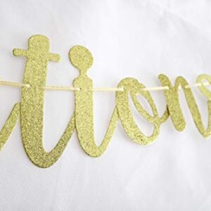 JENSENLIN Touchdowns or Tutus Gender Reveal Banner,Shiny Paper Banner Decor for Boy or Girl Baby Shower Gender Reveal Party Decorations Supplies.(glitter)