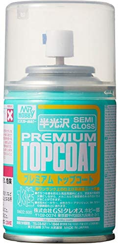 B602 Mr.Premium Top Coat Semi-Gloss, GSI Hobby Accessories Spray