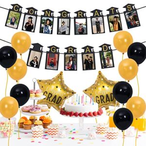 styirl graduation banner decorations 2022 – congrats grad photo banner as graduation party supplies for college / kindergarden graduation, congratulations banner 2022 personalized