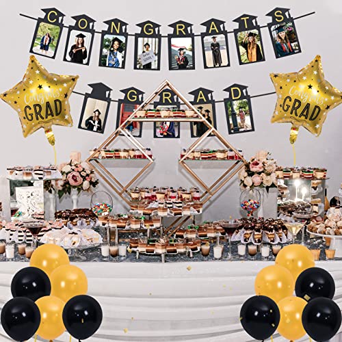 Styirl Graduation Banner Decorations 2022 - Congrats Grad Photo Banner As Graduation Party Supplies for College / Kindergarden Graduation, Congratulations Banner 2022 Personalized