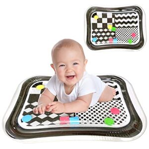 qiuxqiu toddlers water mat infantable infants high contrast tummy time baby water mat perfect for practicing montessori time have fun play activity center your newborn baby gear must haves