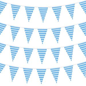 sunshane 120 feet oktoberfest bavarian flag pennant banners for oktoberfest party decorations, color 1