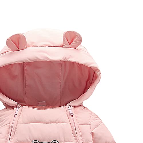 Simplee kids Unisex Onesie Baby Romper Toddler Warm Outwear Winter Coat Double Zipper Baby Hooded Snowsuit for 3-6 Months