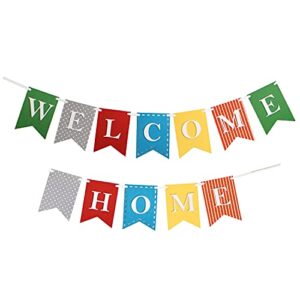 welcome home banner premium felt bunting laser 54 inches wide – party colors