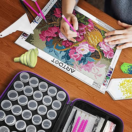 ARTDOT Diamond Painting Accessories for Diamond Art Kits, A4 Light Board and 30 Slots Diamond Painting Storage Containers