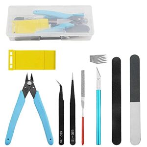 bxqinlenx professional 9 pcs gundam model tools kit modeler basic tools craft set hobby building tools kit for gundam car model building repairing and fixing(b)