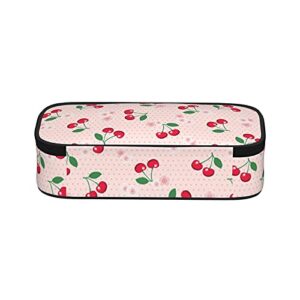 Cherry Blossom Pencil Case Pink Pen Bag for Women Girls with Zipper and Compartment Cute Portable