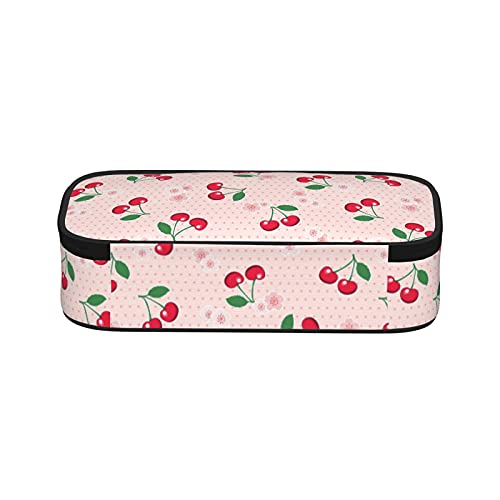 Cherry Blossom Pencil Case Pink Pen Bag for Women Girls with Zipper and Compartment Cute Portable