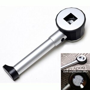 SKYZONAL Handheld LED Magnifier 10X Optical Glass Magnifying Glass with Light Scale Magnifying Jewelry Loupe with Storage Case