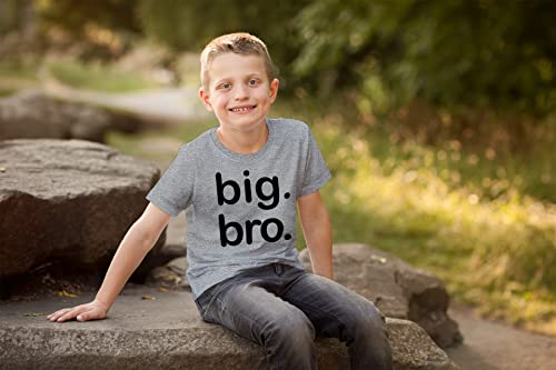 Big Brother Shirt, Big bro Shirt, Big Brother Announcement Shirt, Big Brother t Shirt Toddler (Light Gray, 18 Months)