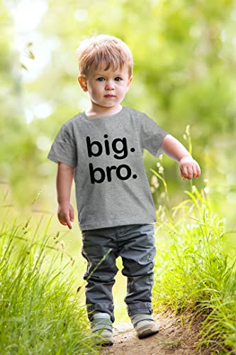 Big Brother Shirt, Big bro Shirt, Big Brother Announcement Shirt, Big Brother t Shirt Toddler (Light Gray, 18 Months)