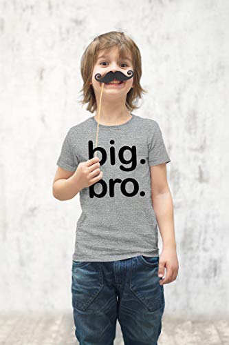 Big Brother Shirt, Big bro Shirt, Big Brother Announcement Shirt, Big Brother t Shirt Toddler (Light Gray, 18 Months)