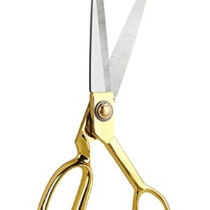 10" Sewing Scissors,Heavy Duty Tailor Scissors Shears for Fabric,Leather,Raw Materials,Dressingmaking,Altering-Professional Upholstery Shears for Dressmakers Students Office Crafting