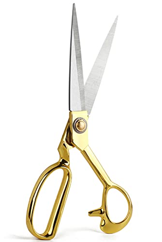 10" Sewing Scissors,Heavy Duty Tailor Scissors Shears for Fabric,Leather,Raw Materials,Dressingmaking,Altering-Professional Upholstery Shears for Dressmakers Students Office Crafting