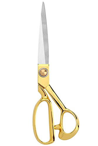 10" Sewing Scissors,Heavy Duty Tailor Scissors Shears for Fabric,Leather,Raw Materials,Dressingmaking,Altering-Professional Upholstery Shears for Dressmakers Students Office Crafting