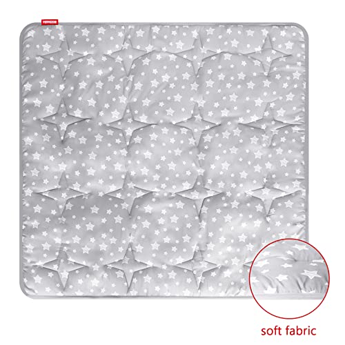 Kids Play Mat for Indoor and Outdoor Playhouse Tent, Toddler Mat Pad Fitted for 47x47 Inch Kids Indoor and Outdoor Fun Playtime Tent, Star Print Baby Nursery Quilted Rug