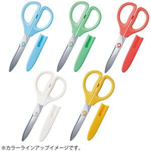 Kokuyo Saxa Glueless Scissors, Blue, 3D Blade, Symmetrical Handle for Both Right-hand and Left-hand, with Safety Cap, Japan Import (HASA-P280B)