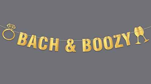 Party Tarty-Bach & Boozy Banner Sign Garland Pre-strung For Bachelorette Party Champagne Bubbly Wine Bar Men Or Women-Women Bachelorette Party Decorations Naughty Hen Party Supplies