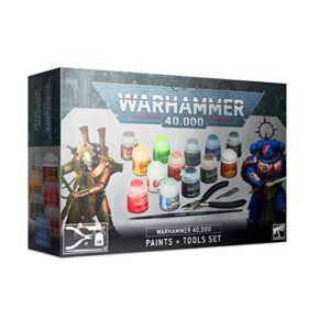 games workshop warhammer 40,000 paints and tools set box