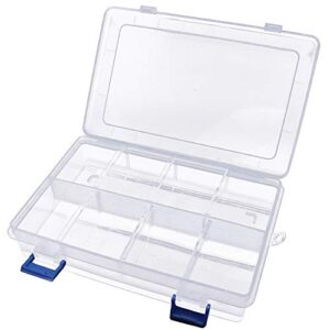 xiaoyztan 8 grids plastic storage box with removable divider case for electronics jewelry sewing tool gadgets