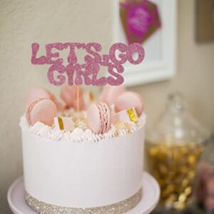 Let’s Go Girls Bachelorette Cake Toppers - Wedding Party Decorations, Bridal Shower Decoration, Bachelorette Party Scene Photo Props, Nashlorette Girls Theme Garland, Be Eengagement Shower Favor