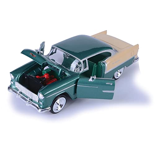 1955 Chevy Bel Air, Green - Motormax 73229 - 1/24 scale Diecast Model Toy Car