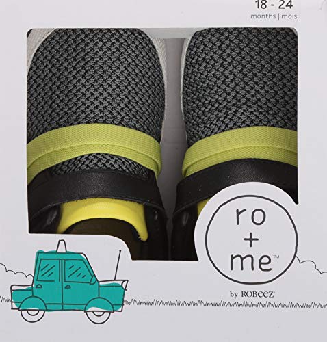 RO + ME by Robeez Baby Boy Crib Shoes Boys Infant Athletic Sneaker, Jake Black, 6-12 Months